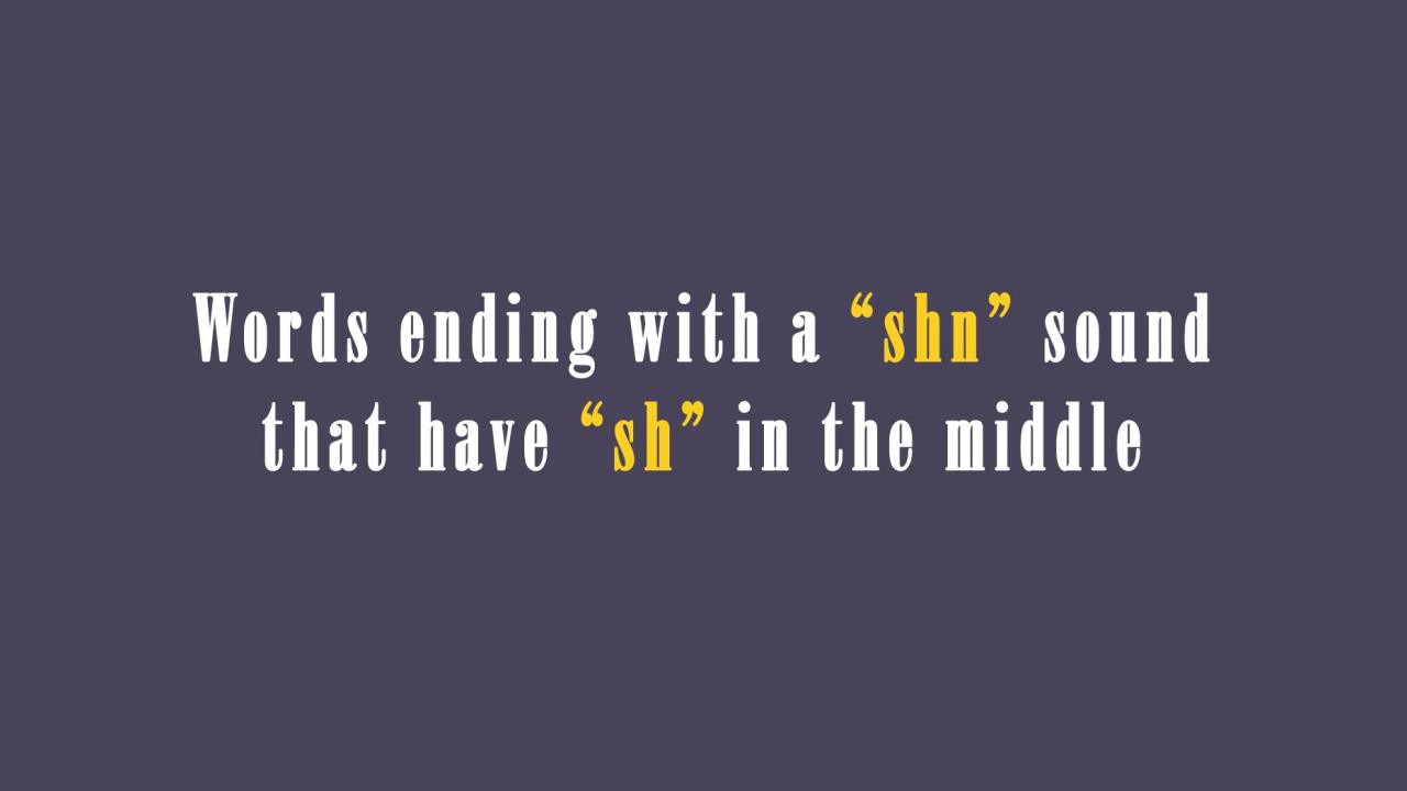Words Ending with a 'shn' Sound Containing 'sh' | ClickView