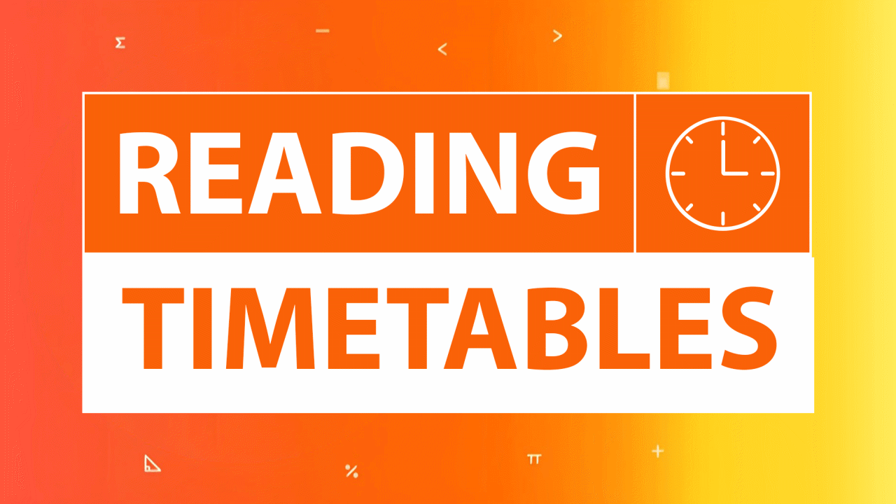 Reading Timetables Video & Resources | ClickView