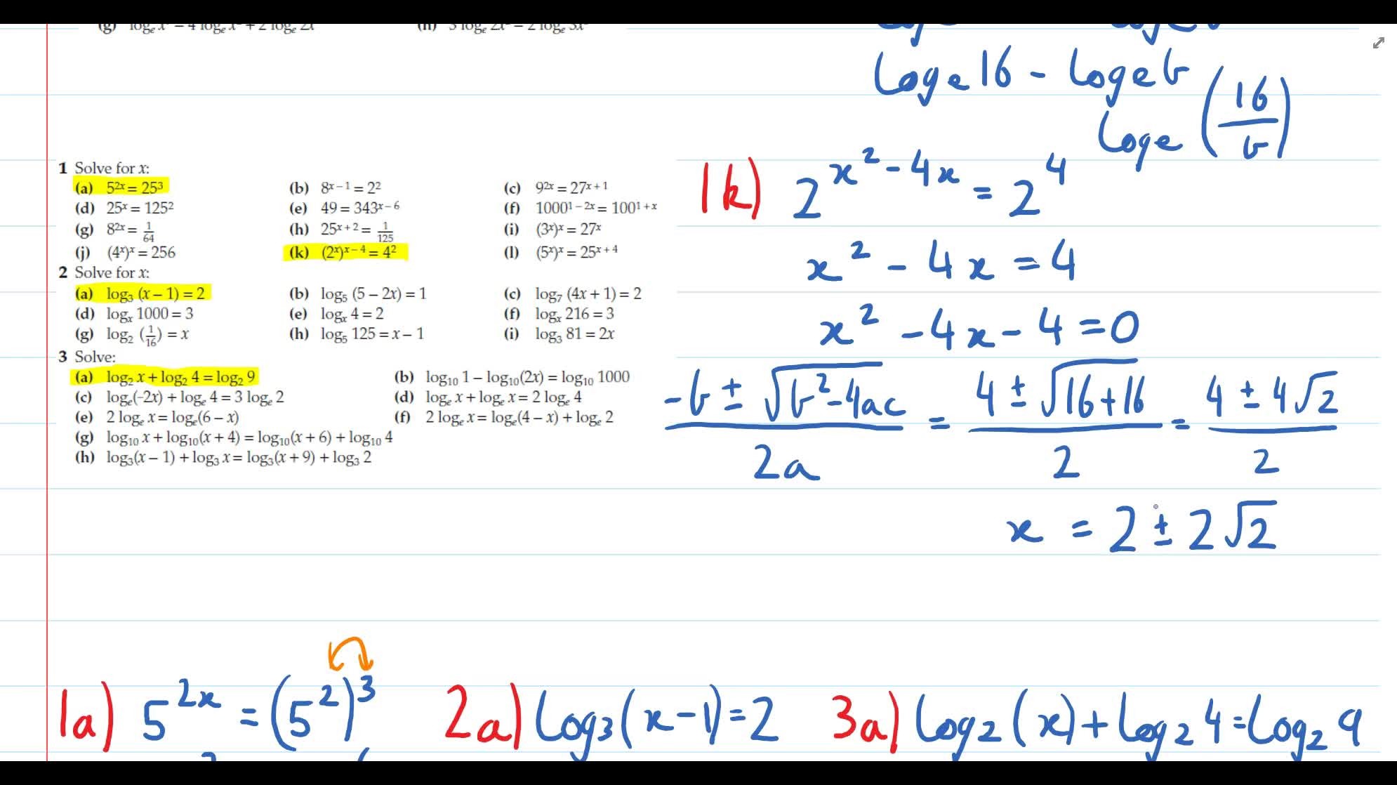 Year 12 Methods - Transition - 3. Logs and Exponentials 1edit.mp4 ...