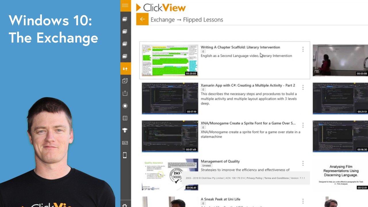 Windows 10: The Exchange - This video shows y... - ClickView