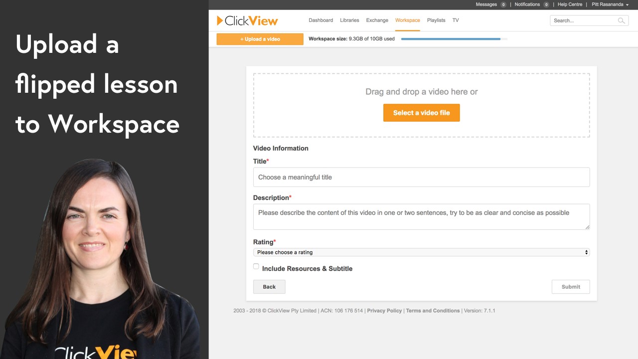 How to upload recorded instruction (a flipped lesson) to your ClickView Workspace - ClickView