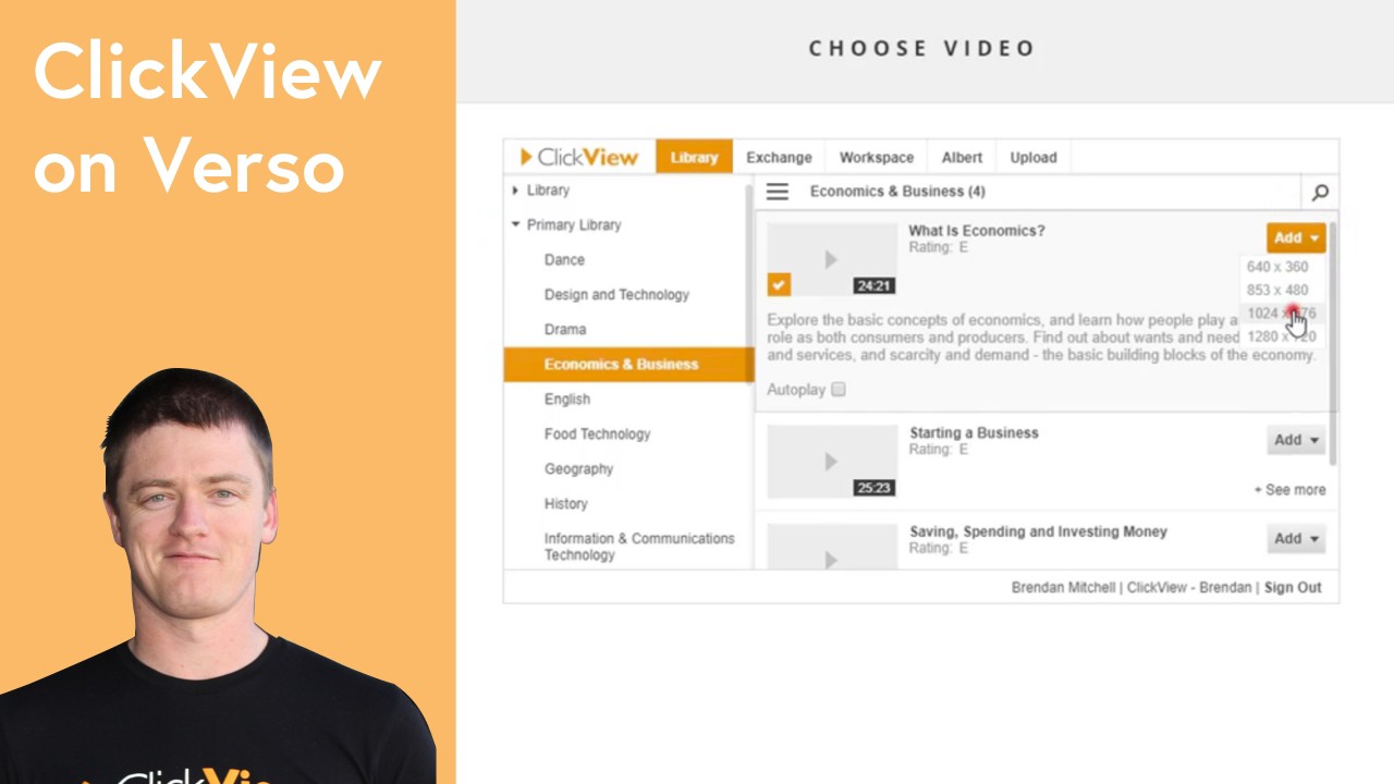 Embedding ClickView content into Verso - In t... - ClickView