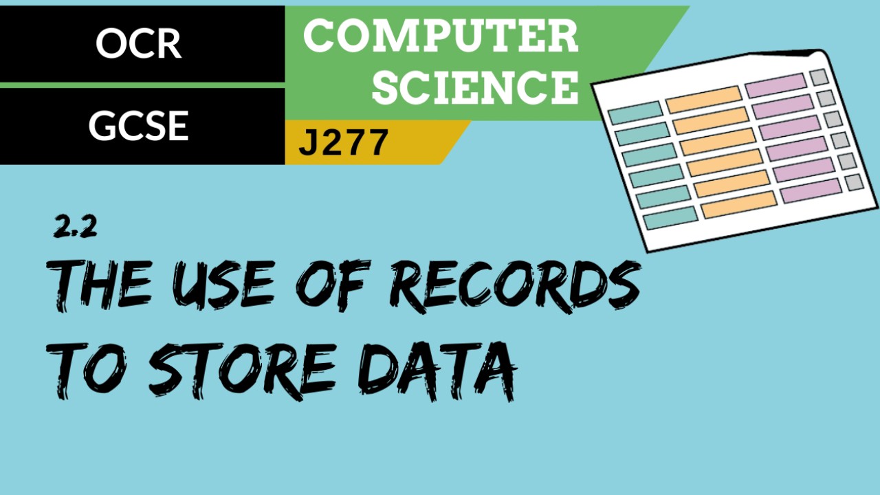 Ocr Gcse J277 Slr 2 2 The Use Of Records To Store Data Clickview