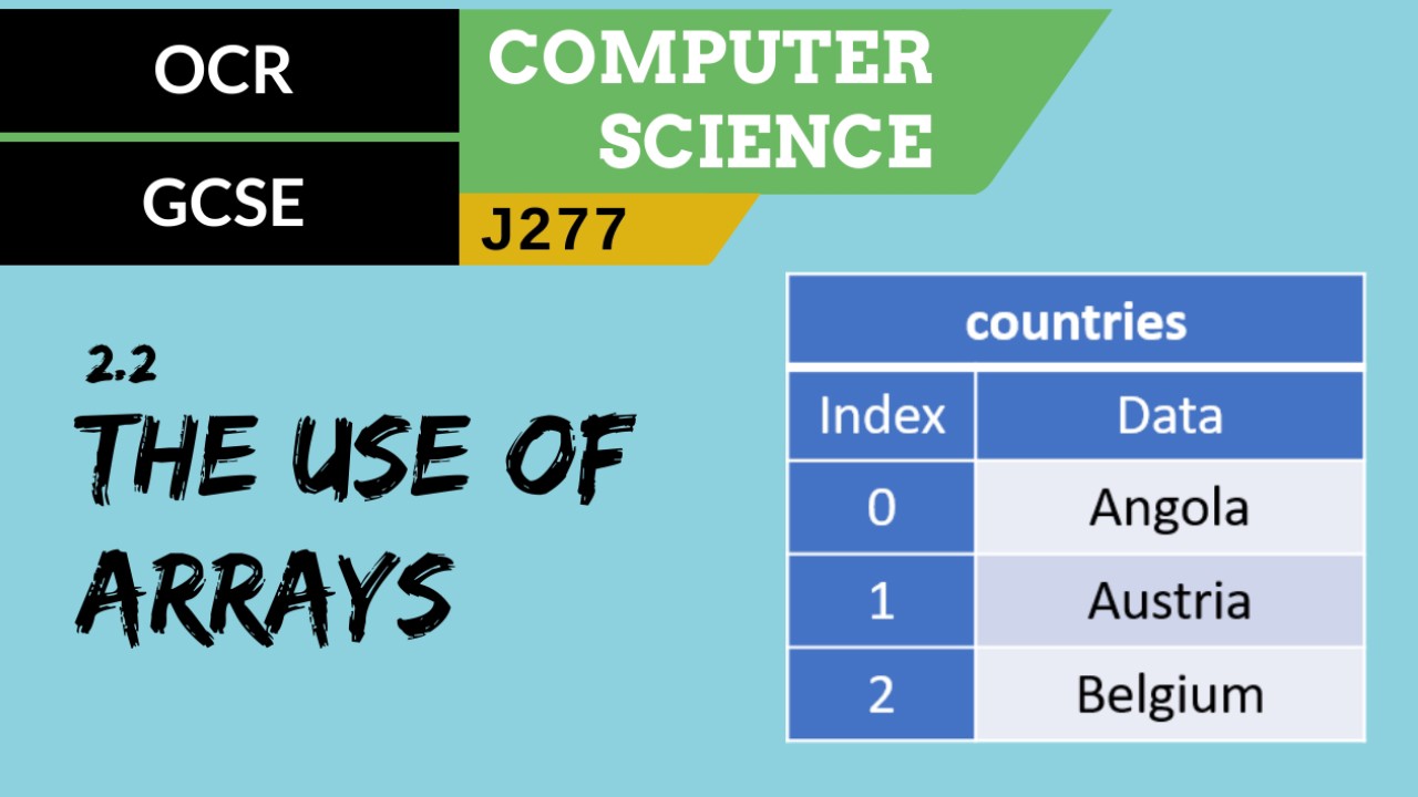 OCR GCSE (J277) SLR 2.2 The use of arrays - T... - ClickView