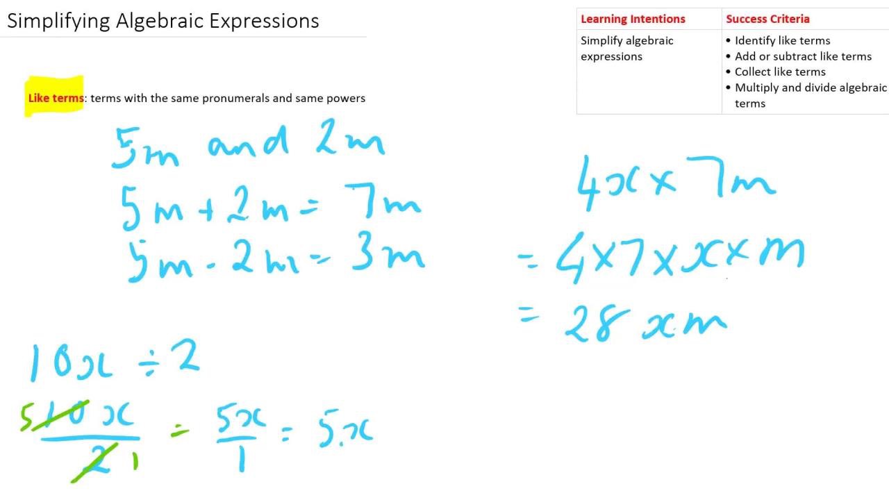Multiplying and Dividing Expressions - Algebra - ClickView