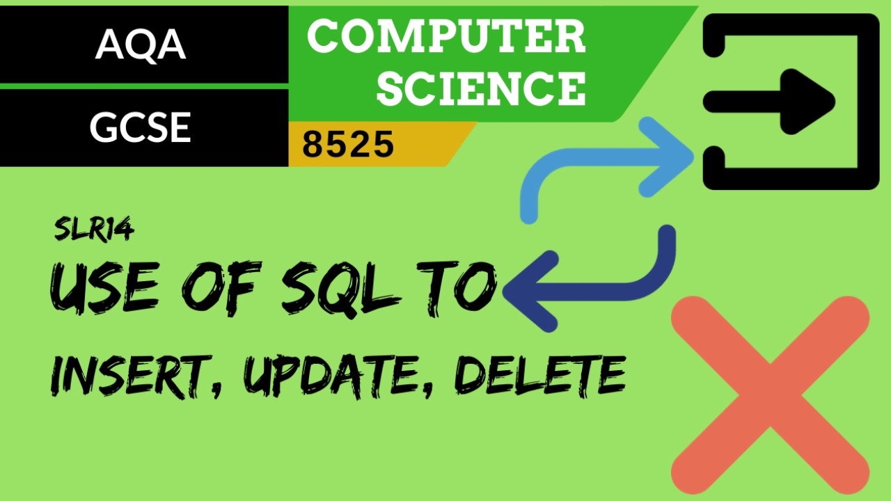 Gcse Aqa Slr14 The Use Of Sql To Insert Update Delete Data In A Relational Database Clickview
