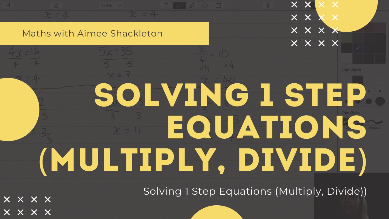 Solving 1 step equations (multiply, divide) -... - ClickView