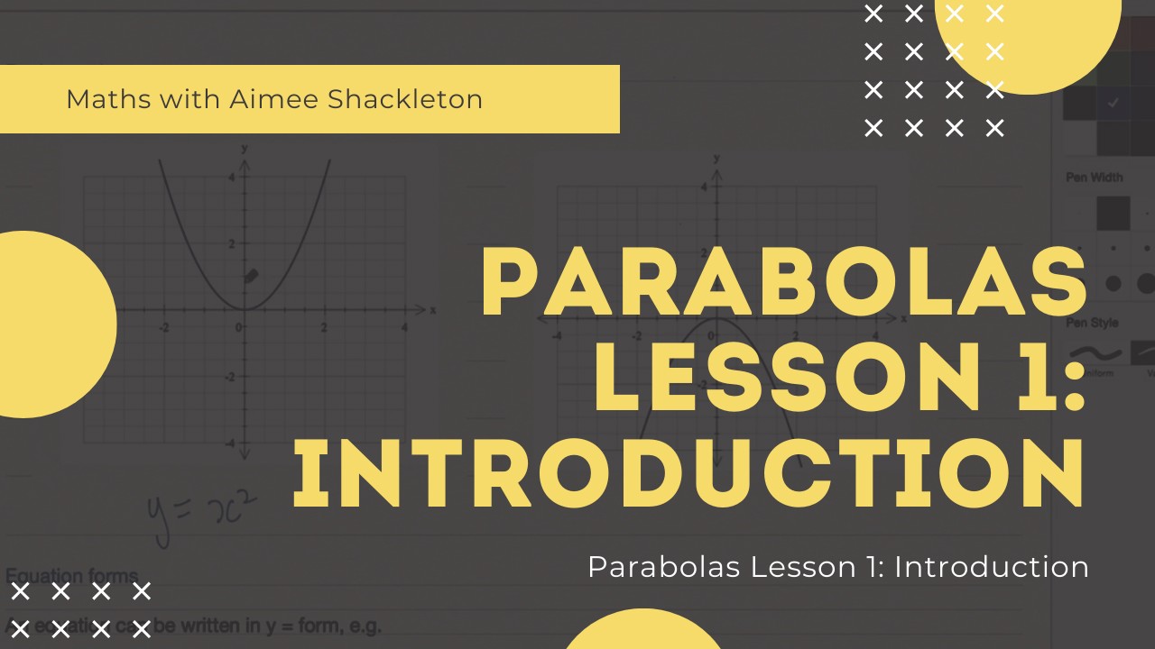 Parabolas Lesson 1: Introduction - This video... - ClickView