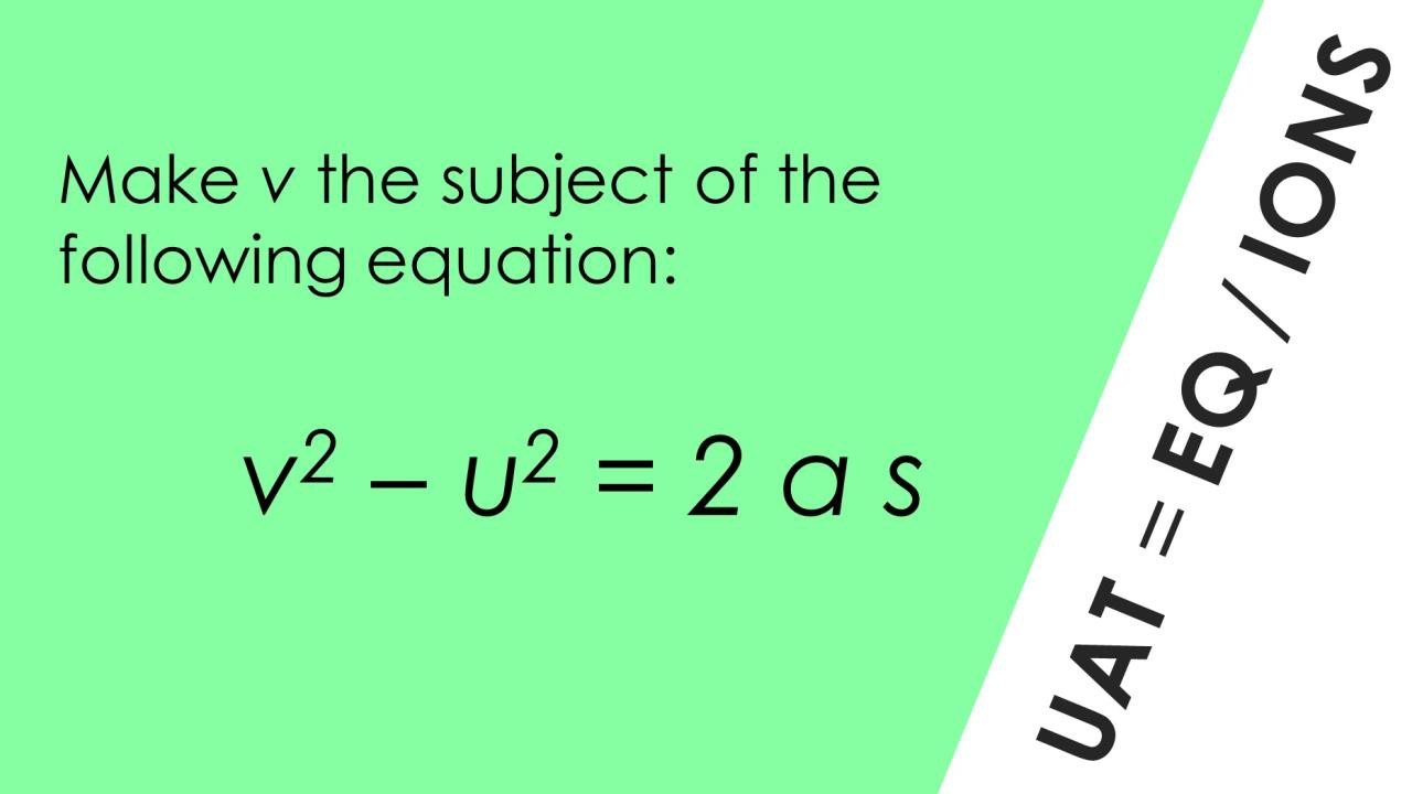 Re-arranging Equations Example B - Rearrangin... - ClickView