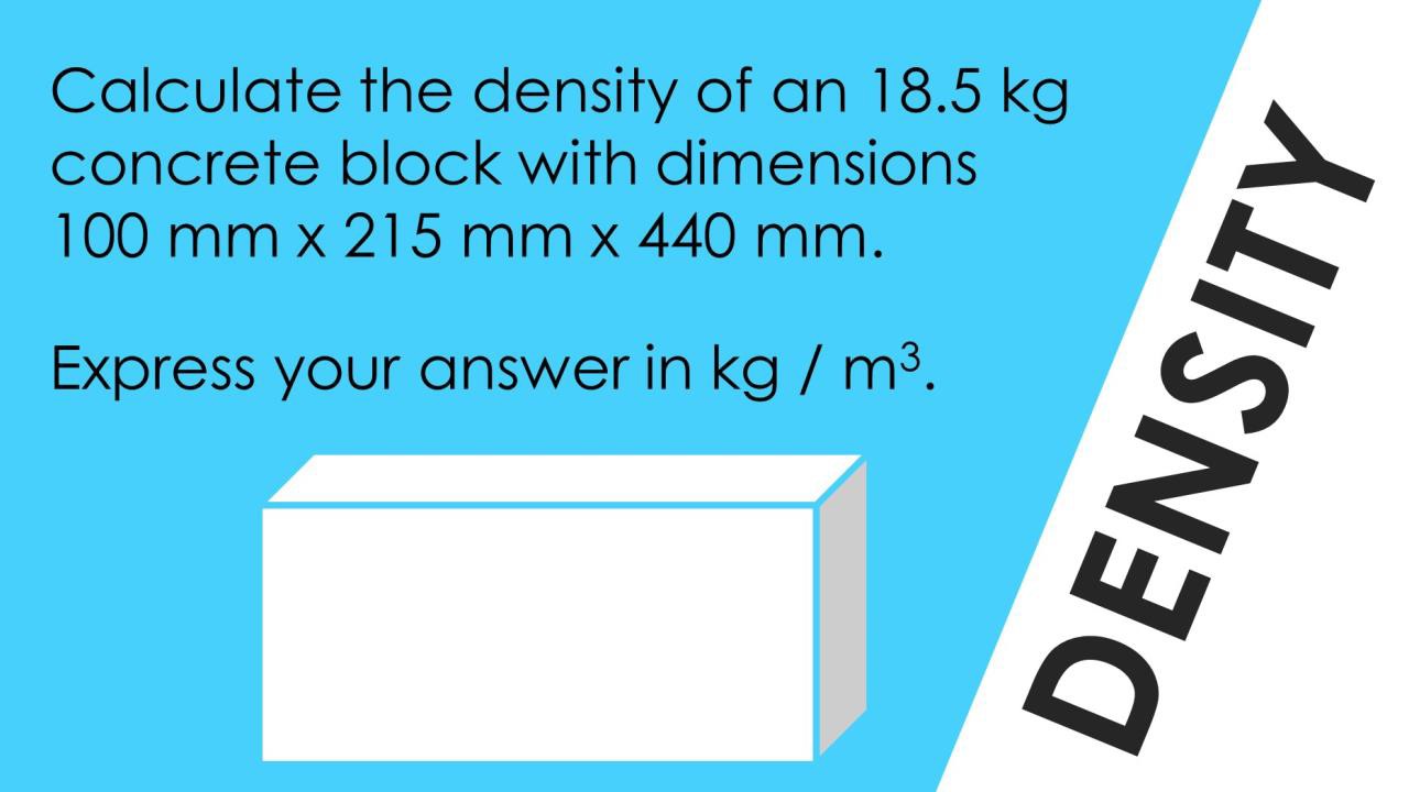 Density Example A - Density is a measure of t... - ClickView