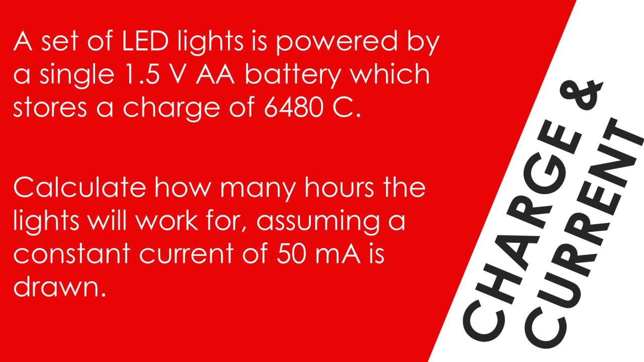 Charge and Current Example B - A set of LED l... - ClickView