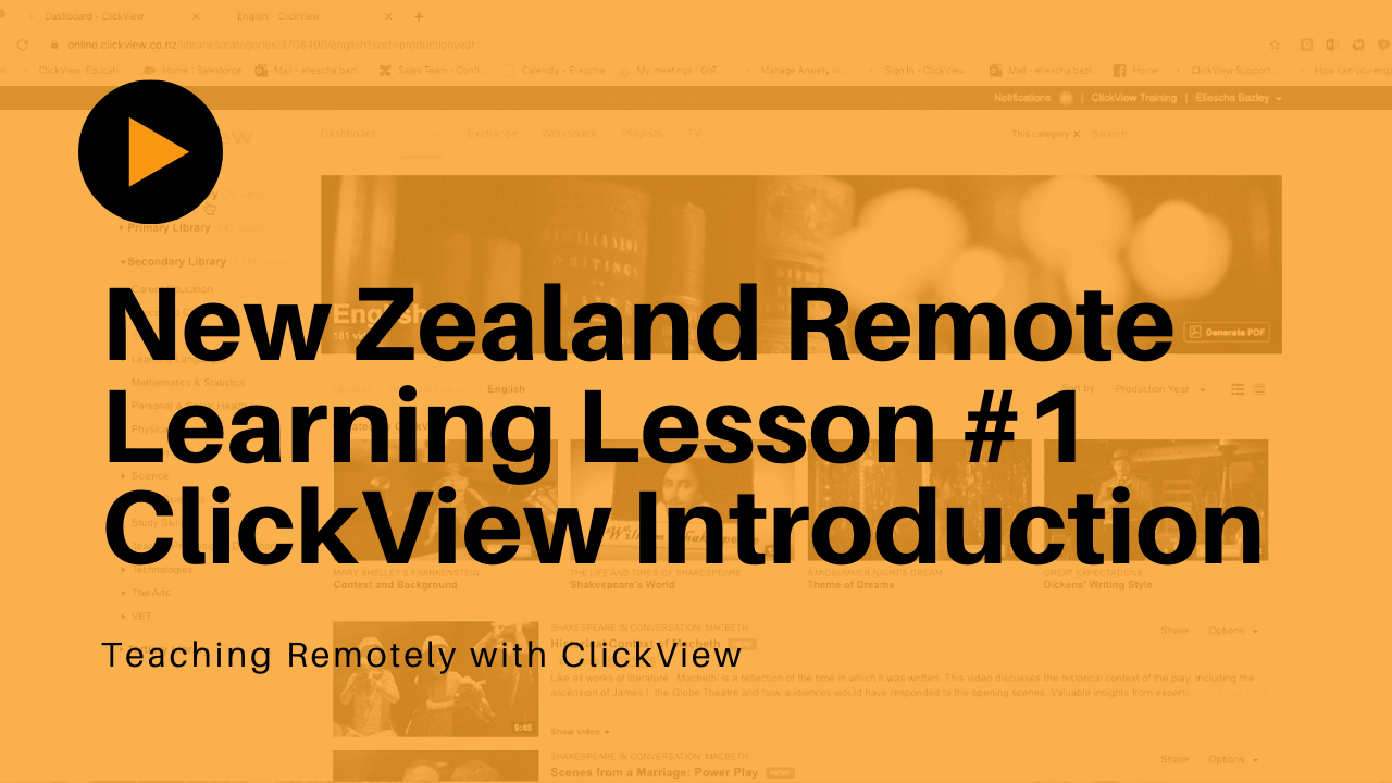 New Zealand Remote Learning Lesson #1 ClickView Introduction - ClickView