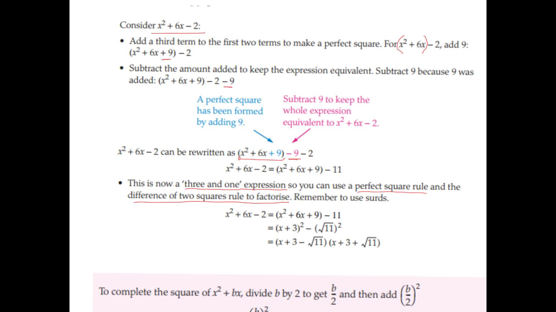 Completing the square and examples 1 - ClickView