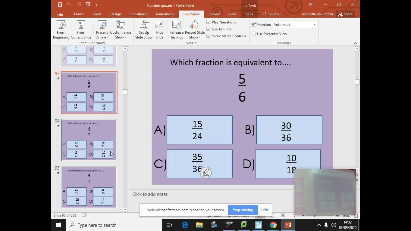 Simplifying fractions and equivalent fraction... - ClickView