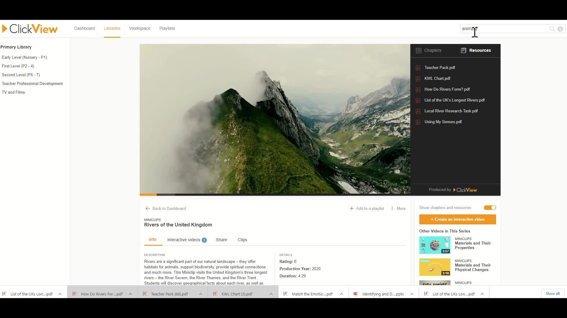 Videos with Resources to use in Class - Short... - ClickView
