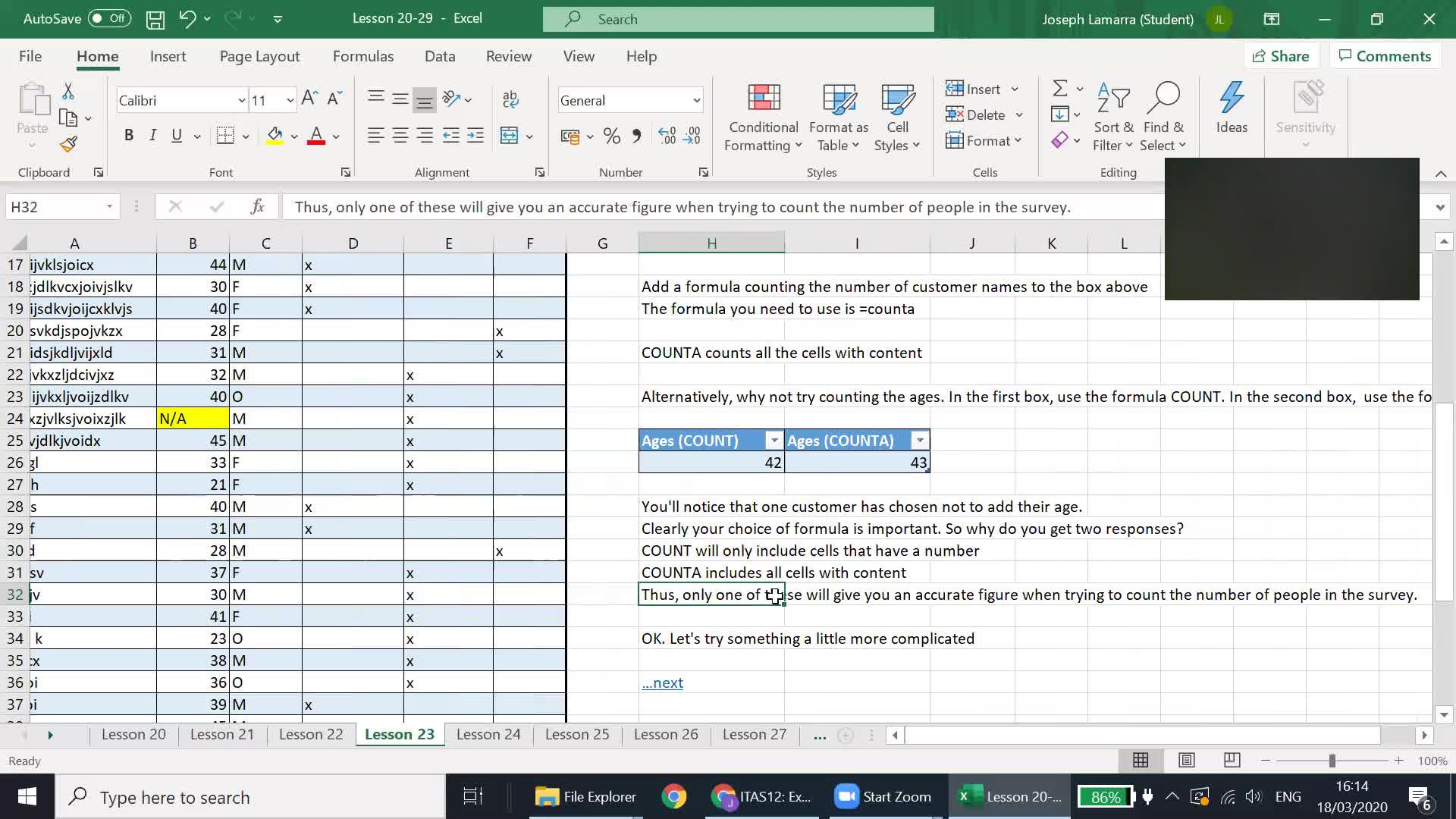 ITAS Excel Ex 20-29 - ClickView