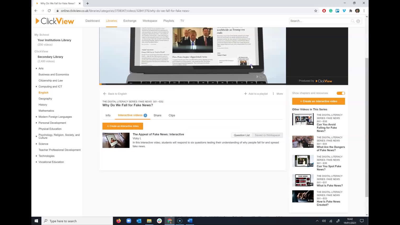 A ClickView Basics on Interactives - In this... - ClickView
