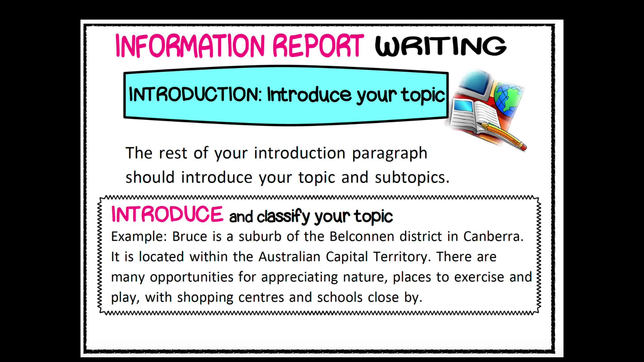 Information Report -Town or Suburb I live In - ClickView