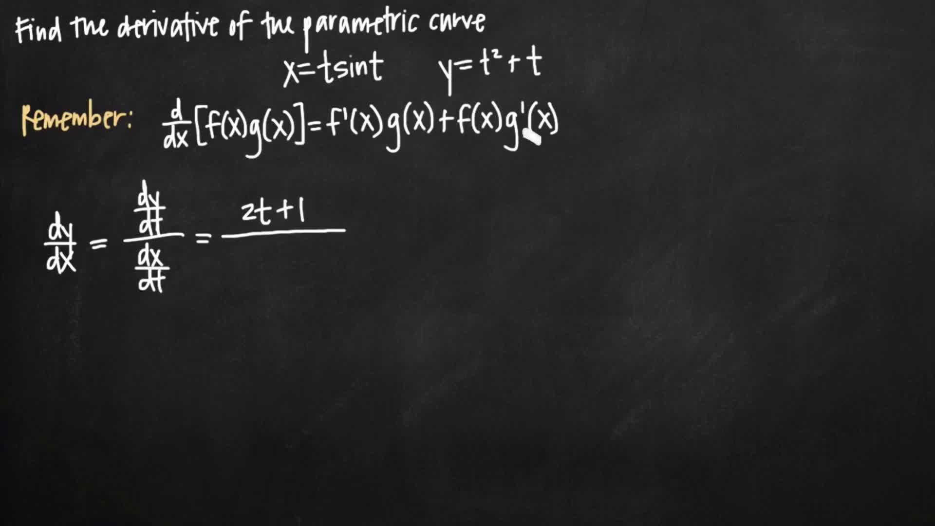 Derivative of a Parametric Curve | ClickView