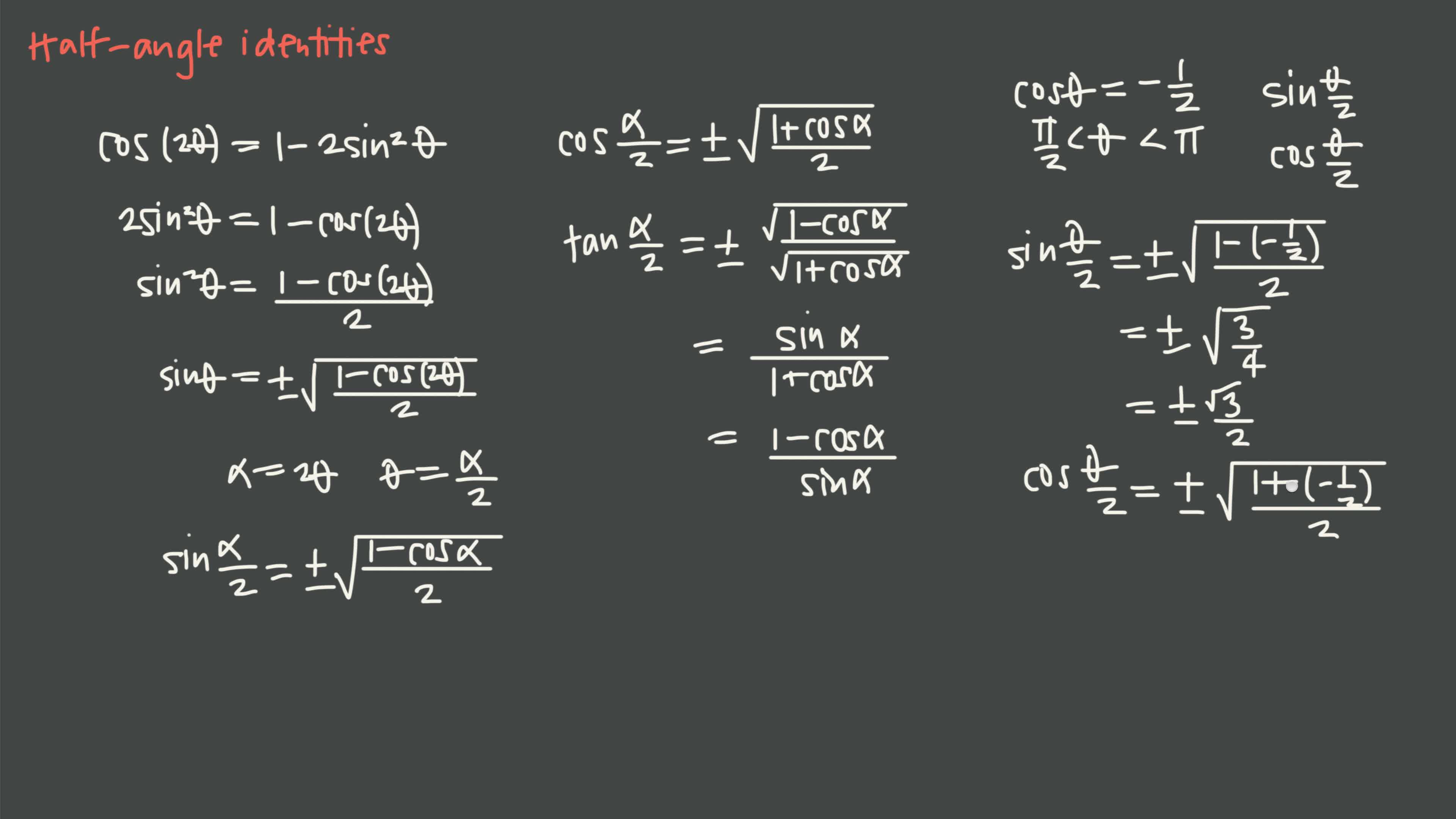 Half-Angle Identities Video & Resources | ClickView