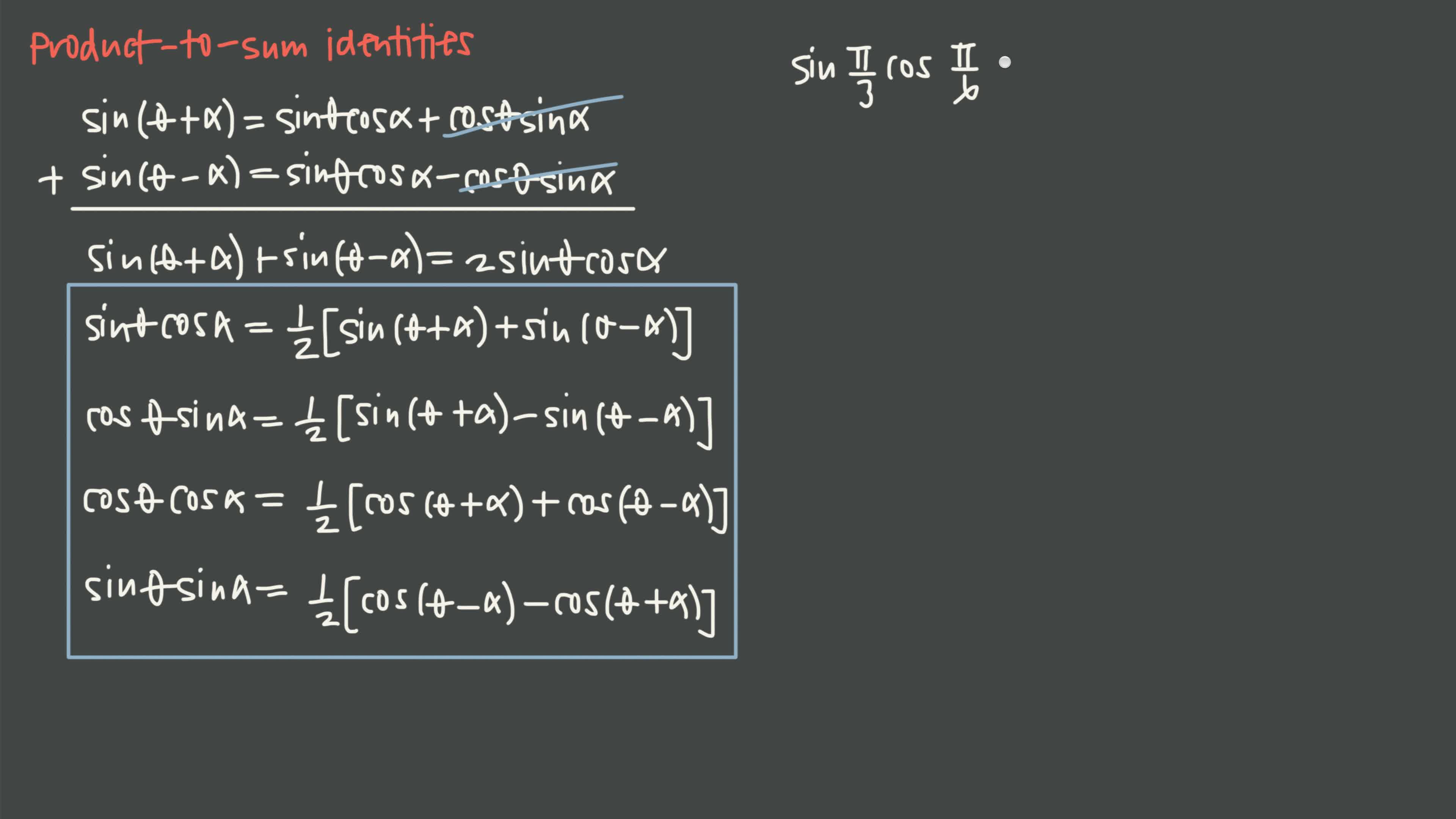 Product-To-Sum Identities Video & Resources | ClickView
