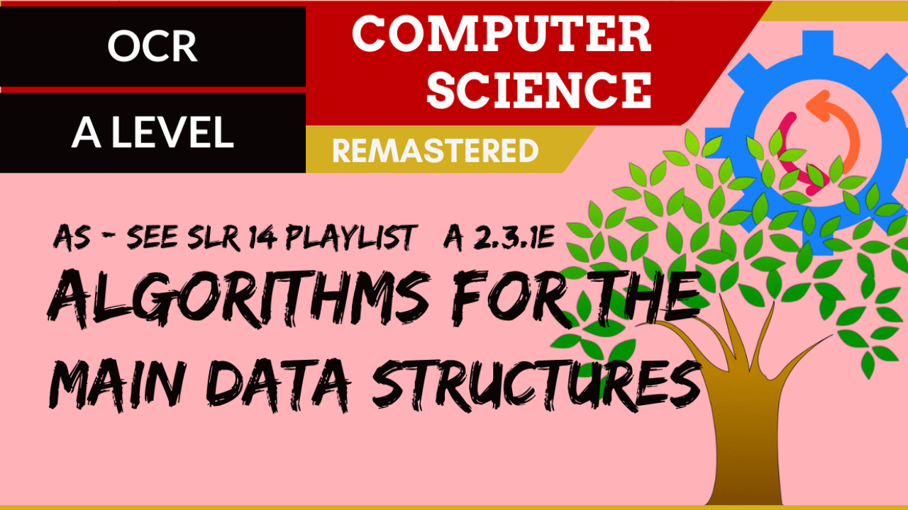 OCR A Level (H046-H446) Overview of Algorithms for Main Data Structures - ClickView
