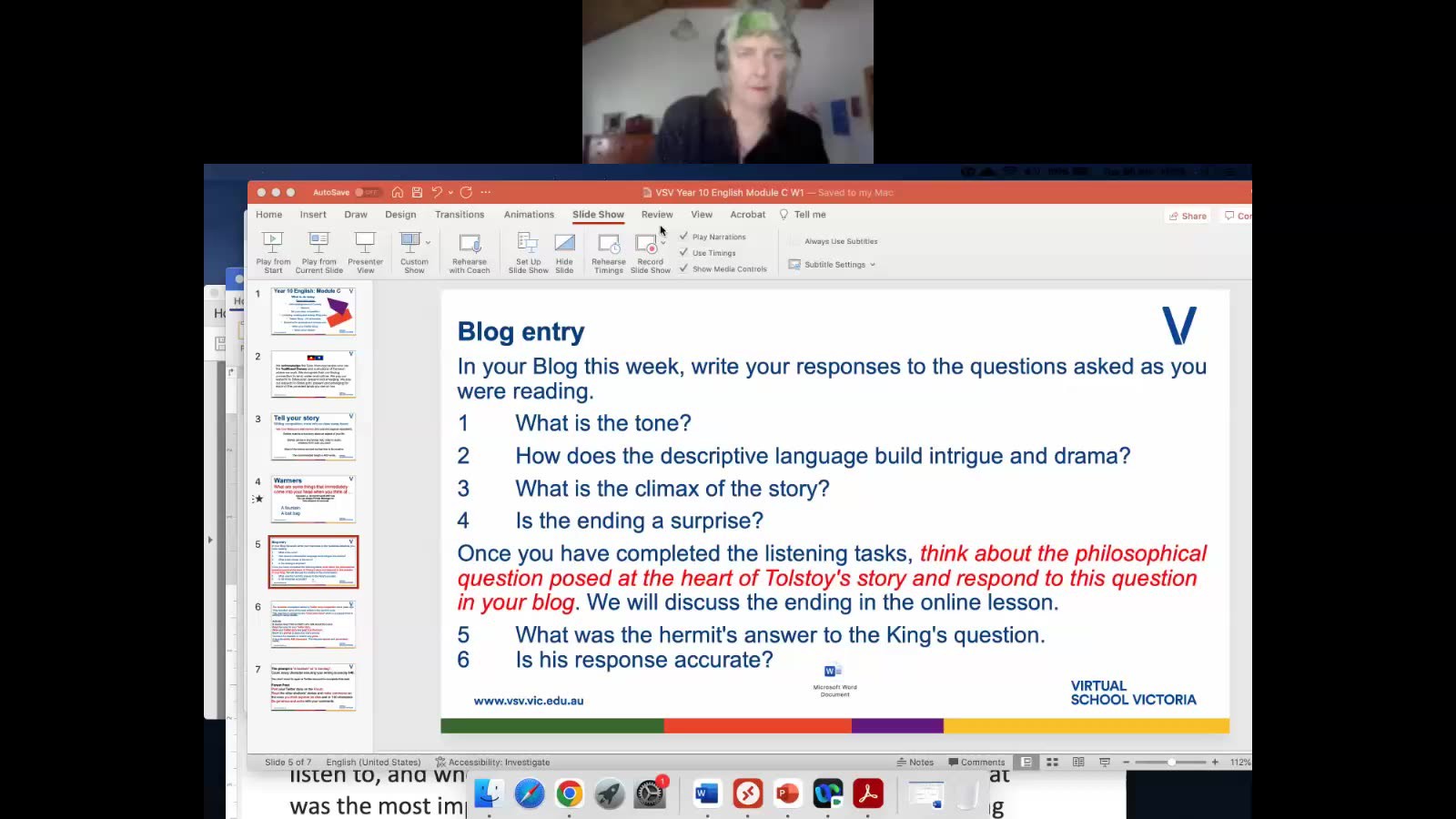 Year 10 English with Mary Module C W1 Tuesday 27th April - ClickView