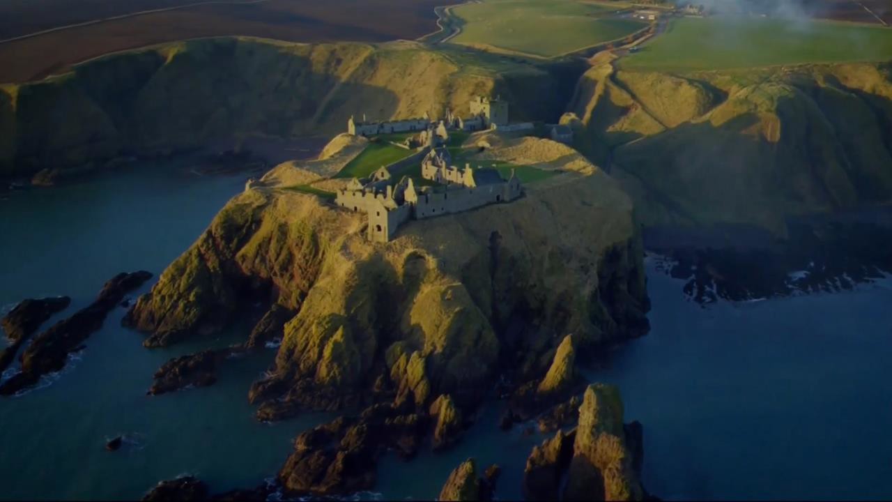 Scotland - An aerial view of Scotland reveals... - ClickView