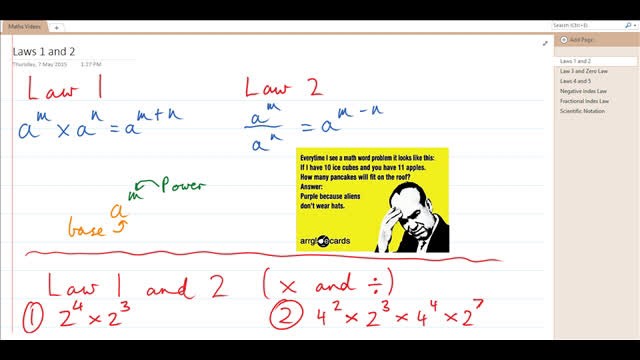 9 Indices 1. Laws 1 and 2 - ClickView