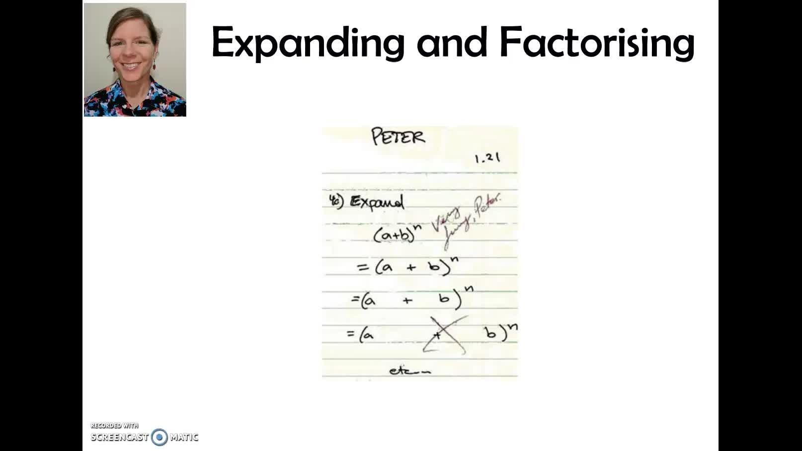Expanding and Factorising - Part 1 - A review... - ClickView