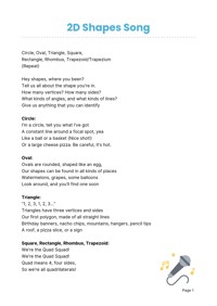 2D Shapes Song Video & Resources | ClickView