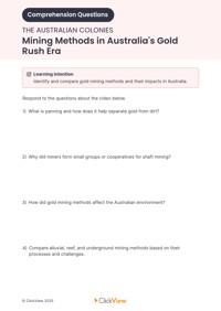 Mining Methods in Australia's Gold Rush Era | ClickView