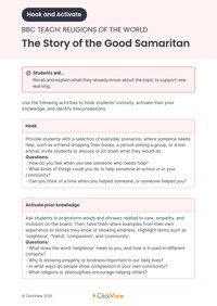 The Story of the Good Samaritan Video & Resources | ClickView