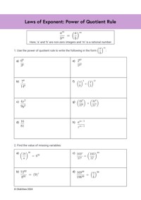 Laws of Exponent: Power of Quotient Rule | ClickView