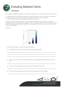 Evaluating Statistical Claims Video & Resources | ClickView