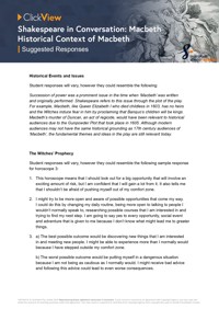 Historical Context of Macbeth Video & Resources | ClickView