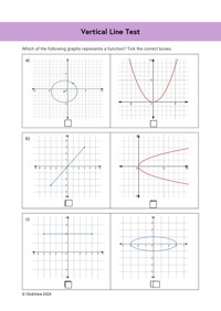 vertical line test worksheet