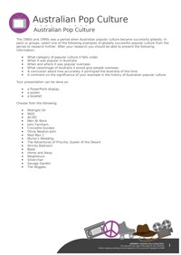 Australian Pop Culture 1980s - 1990s | ClickView