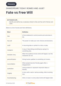 Fate vs Free Will Video & Resources | ClickView