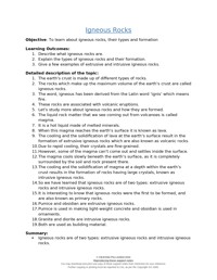 Igneous, Sedimentary and Metamorphic Rocks | ClickView