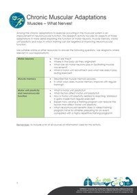 Chronic Muscular Adaptations Video & Resources | ClickView