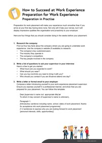 Preparation for Work Experience Video & Resources | ClickView