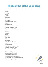 The Months of the Year Song Video & Resources | ClickView