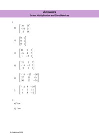 Scalar Multiplication and Zero Matrices | ClickView