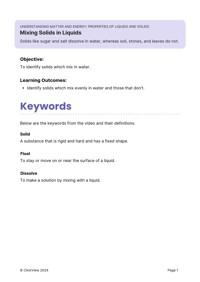 Mixing Solids in Liquids Video & Resources | ClickView