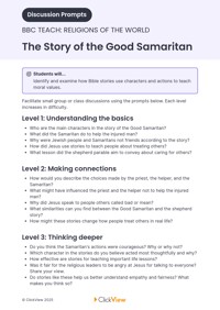 The Story of the Good Samaritan Video & Resources | ClickView