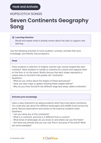 Seven Continents Geography Song Video & Resources | ClickView