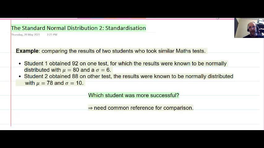 Standard Normal Distributions 2. - ClickView