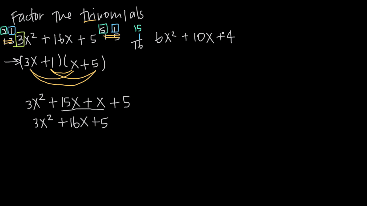 Factoring Quadratic Equations With Coefficients Clickview