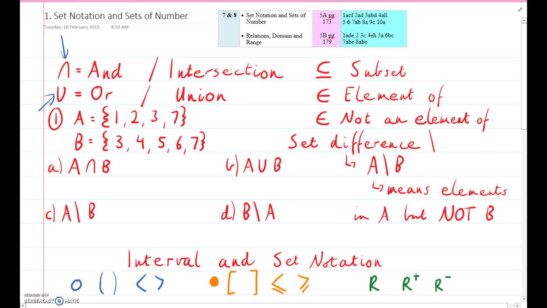 11 Functions - 1. Set Notation and Interval 2016 TCN.mp4 - ClickView